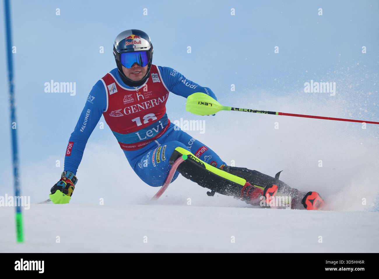Italy's Alex Vinatzer speeds down the course during an alpine ski, men ...