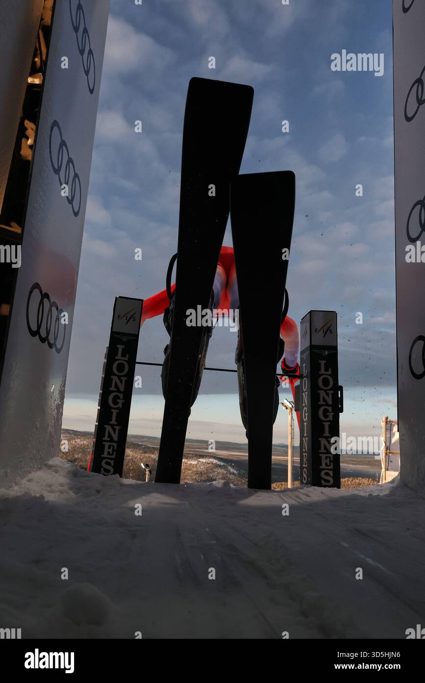 Switzerland's Ramon Zenhaeusern starts an alpine ski, men's World Cup ...