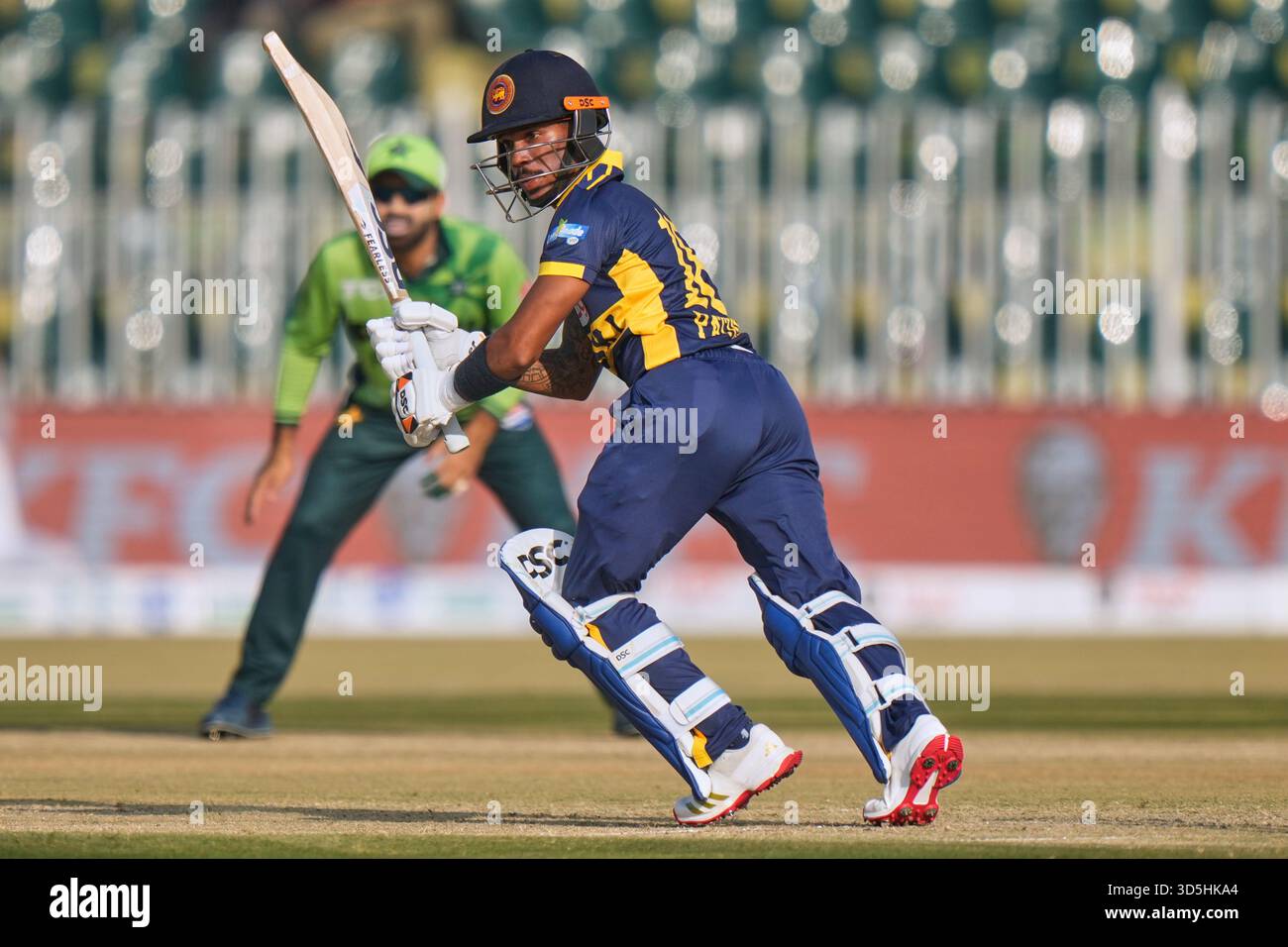 Sri Lanka's Pathum Nissanka bats during the third one day international ...