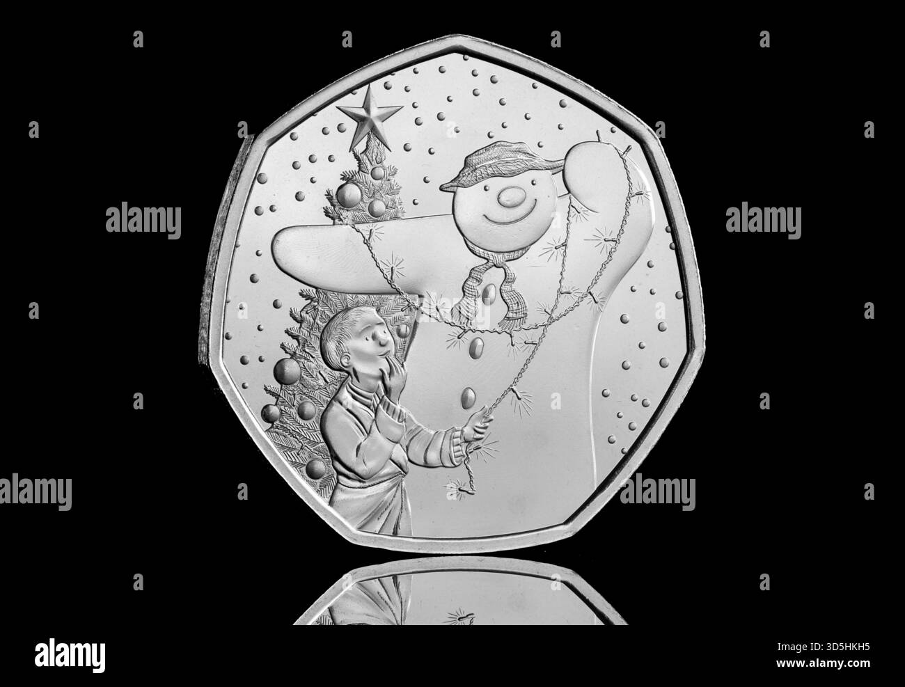 United Kingdom The Snowman 2025 commemorative 50 pence coin which ...