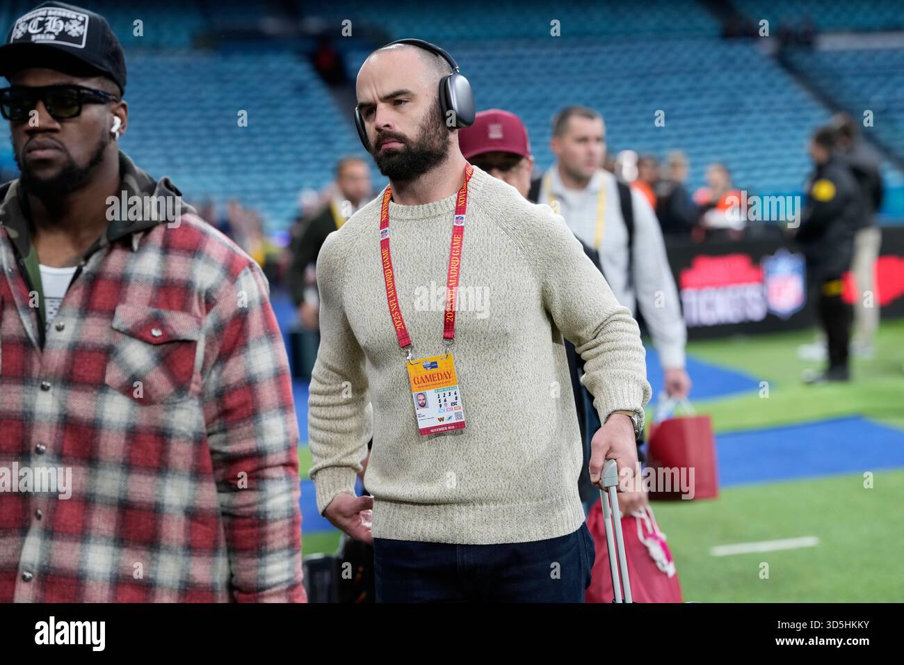 Washington Commanders linebacker Nick Bellore arrives for an NFL ...