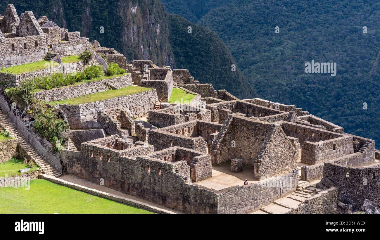 Day four hiking the Classic Inca Trail: A guard watches over the ...
