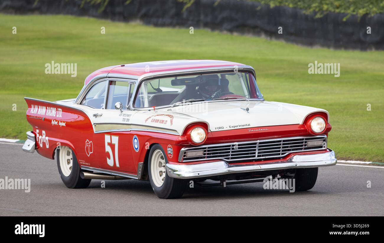 Steve Soper in the 1957 Ford Fairlane during the St Mary's Trophy race ...