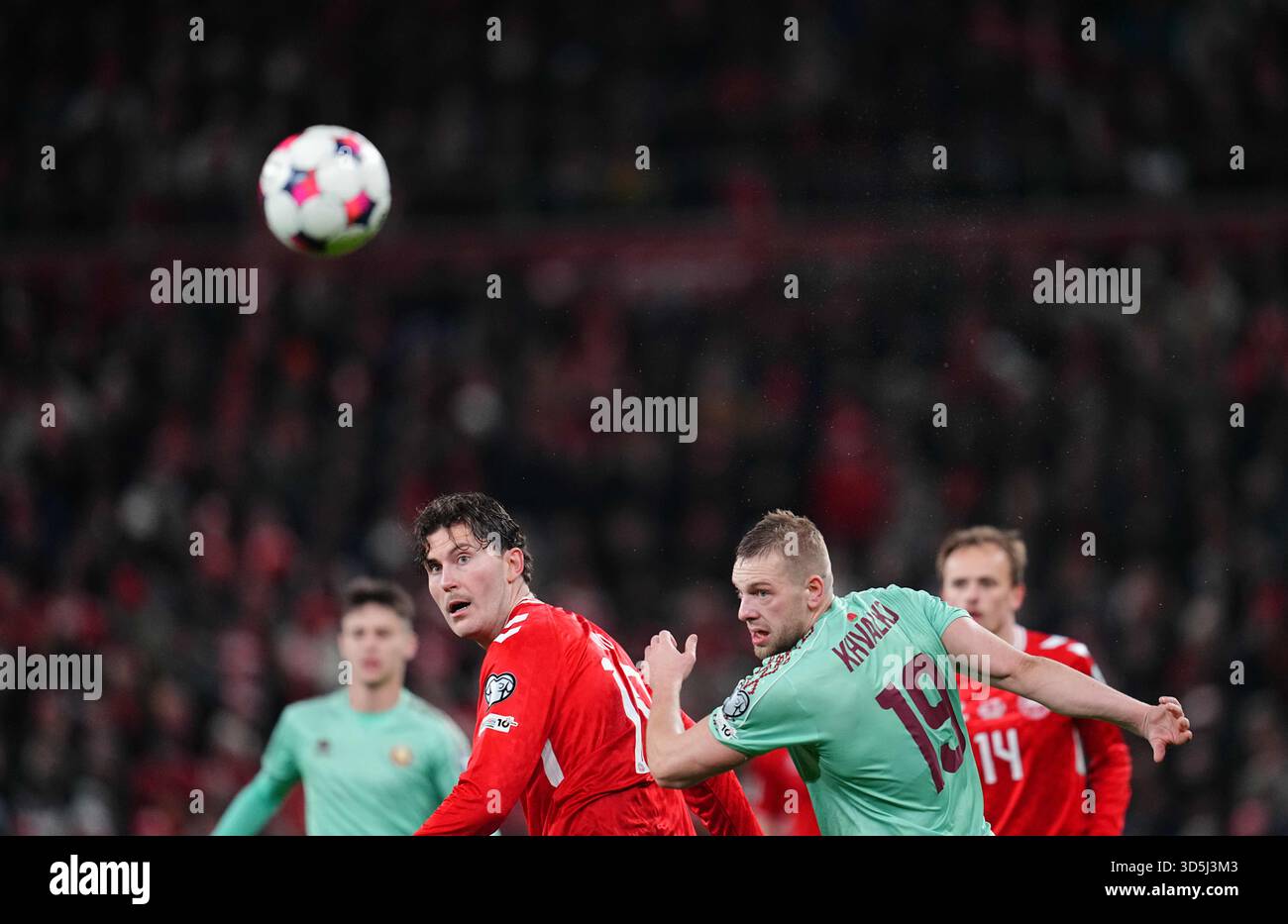November 15 2025: Jonas Wind of Denmark looks on during a World Cup ...