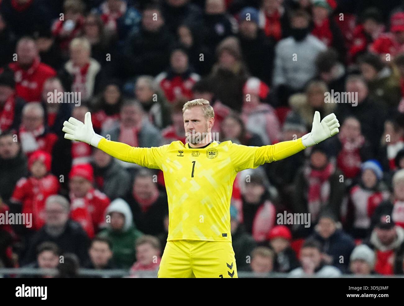 November 15 2025: Kasper Schmeichel of Denmark looks on during a World ...