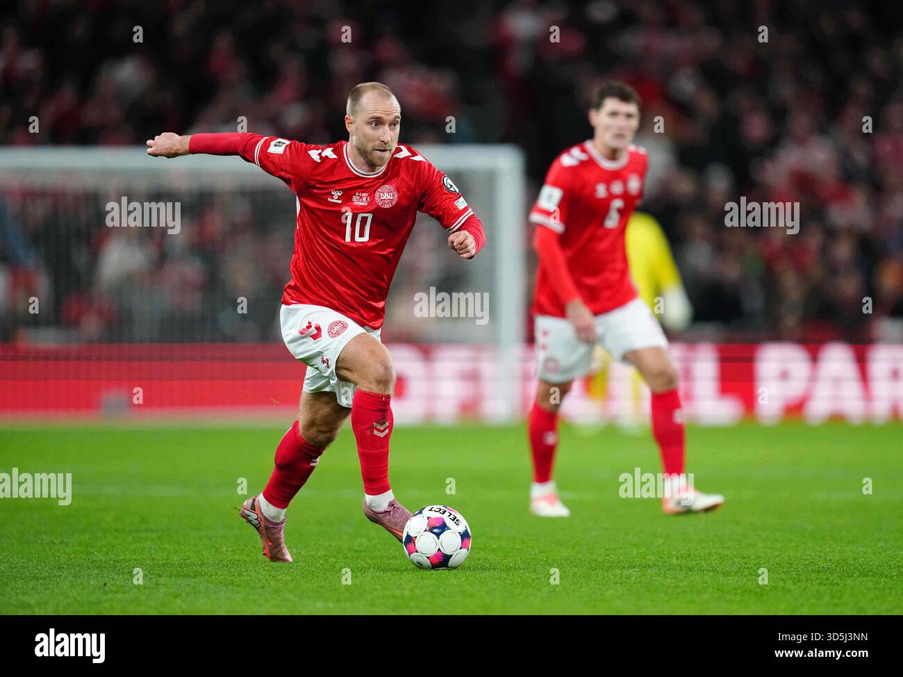 November 15 2025: Christian Eriksen of Denmark controls the ball during ...