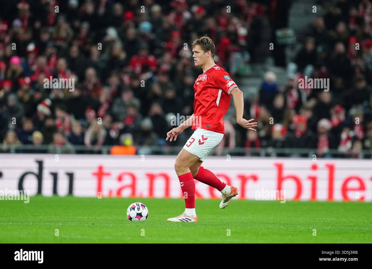 November 15 2025: Jannik Vestergaard of Denmark controls the ball ...