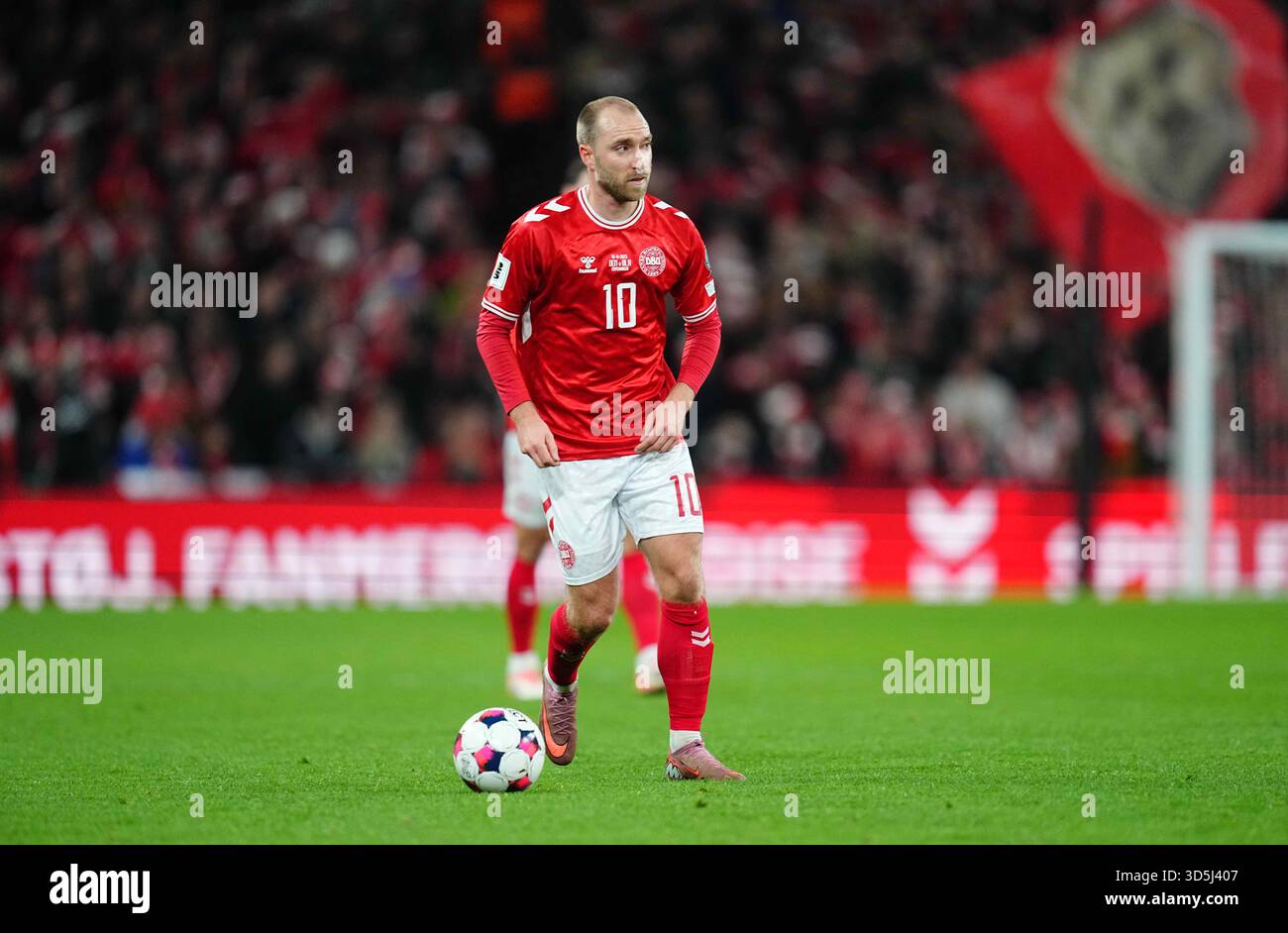 November 15 2025: Christian Eriksen of Denmark controls the ball during ...