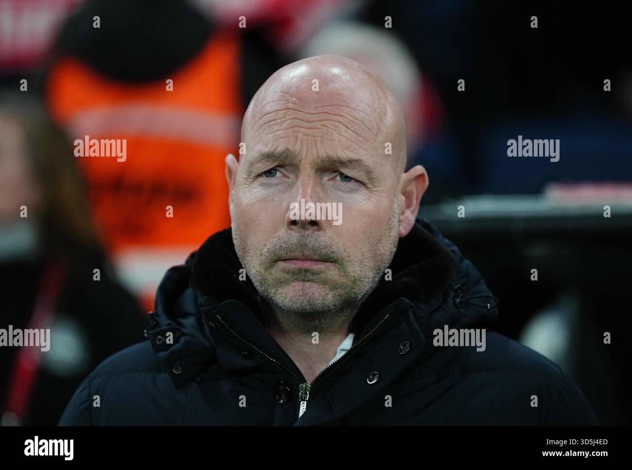 November 15 2025: Brian Riemer of Denmark looks on during a World Cup ...