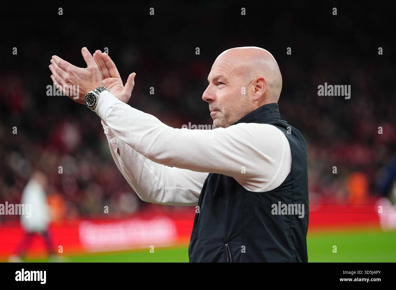 November 15 2025: Brian Riemer of Denmark looks on during a World Cup ...
