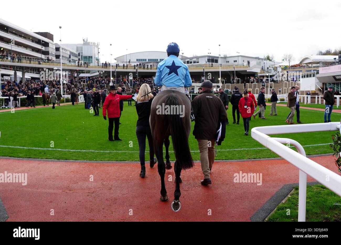 Soldier Reeves ridden by jockey Dan Skelton enters the parade ring ...