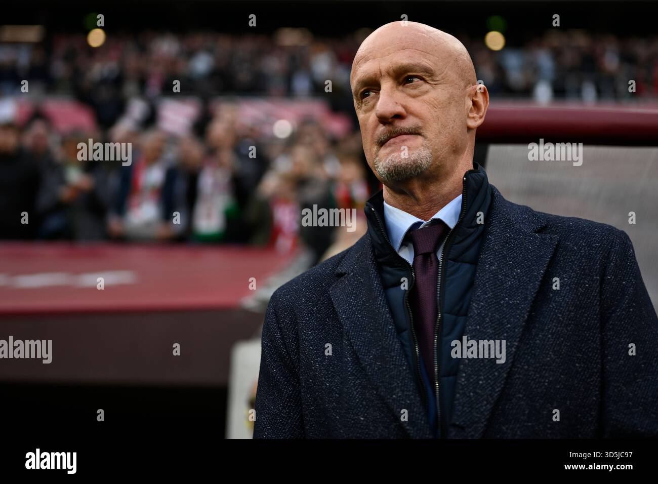 Hungary coach Marco Rossi stands near the bench before the World Cup ...