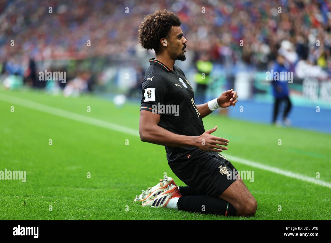 Portugal's Renato Veiga celebrates after scoring the opening goal ...