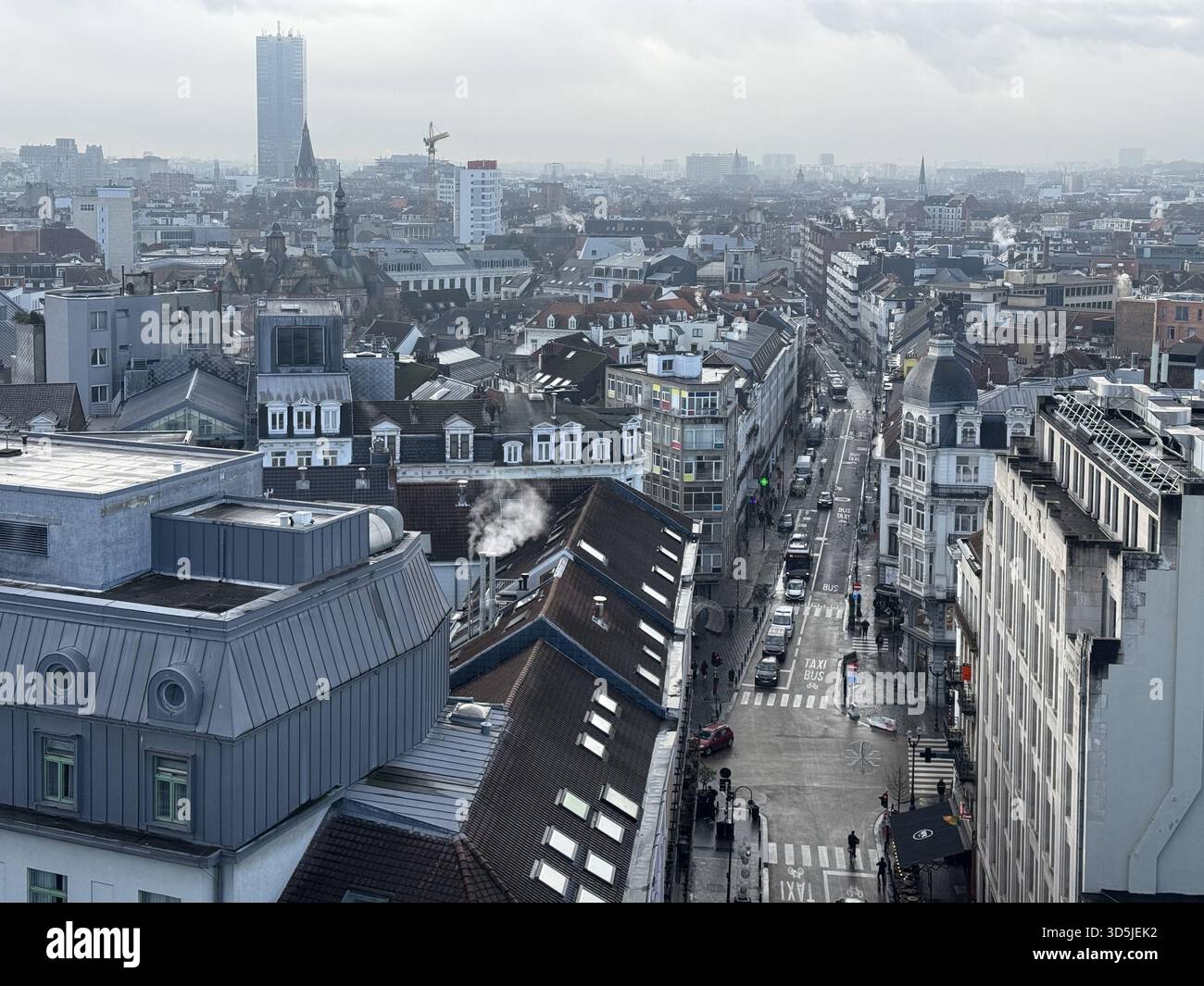 Belgium, Brussels, December 31th, 2024; Aerial view of brussels urban ...