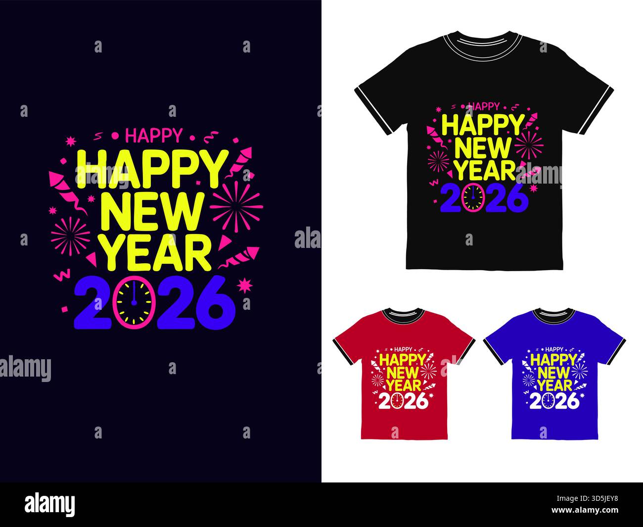 Happy new year 2026 graphic vector vectors hi-res stock photography and ...