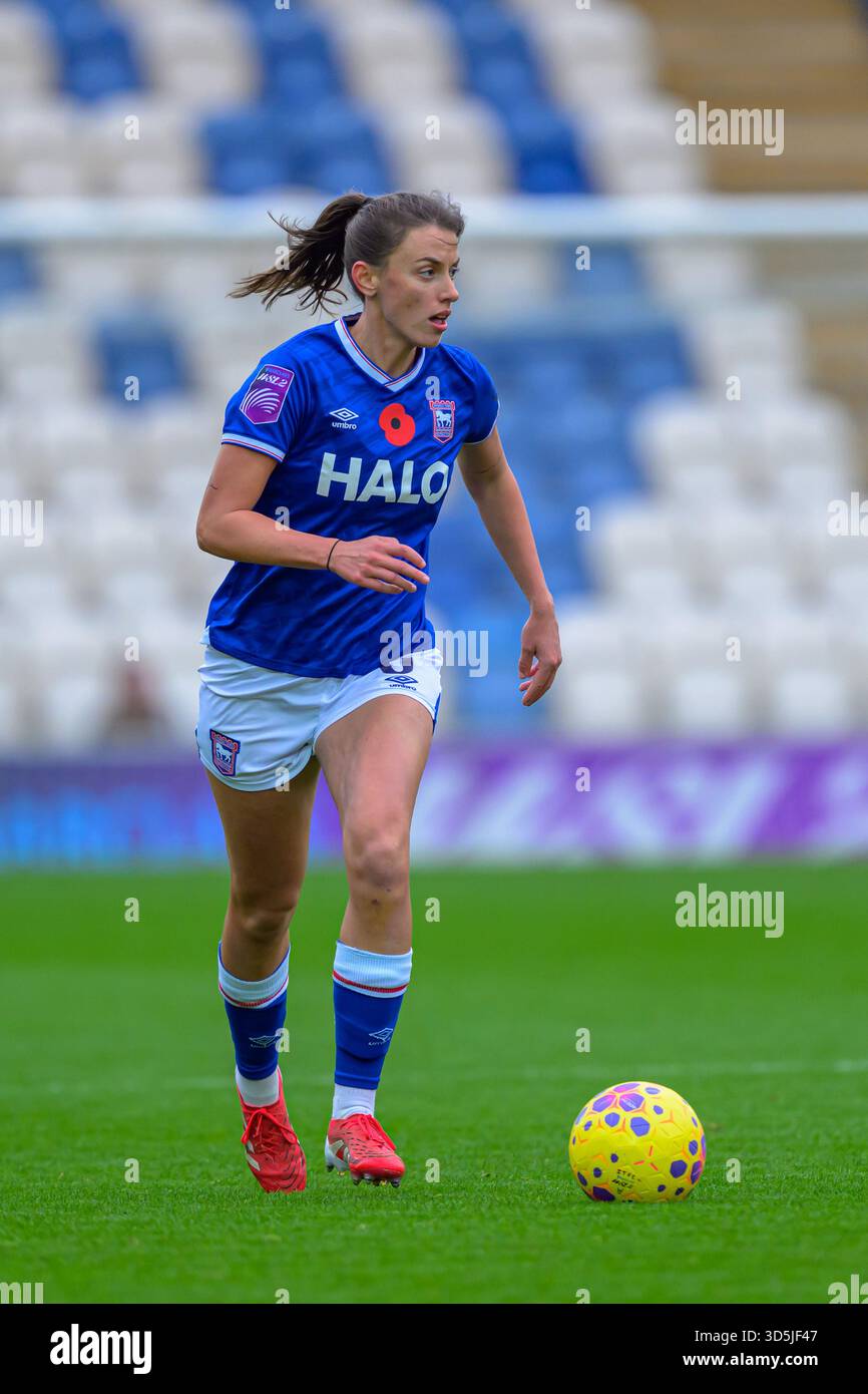 Leah Mitchell (6 Ipswich Town) during the Barclays Women's Super League 2 game between Ipswich ...