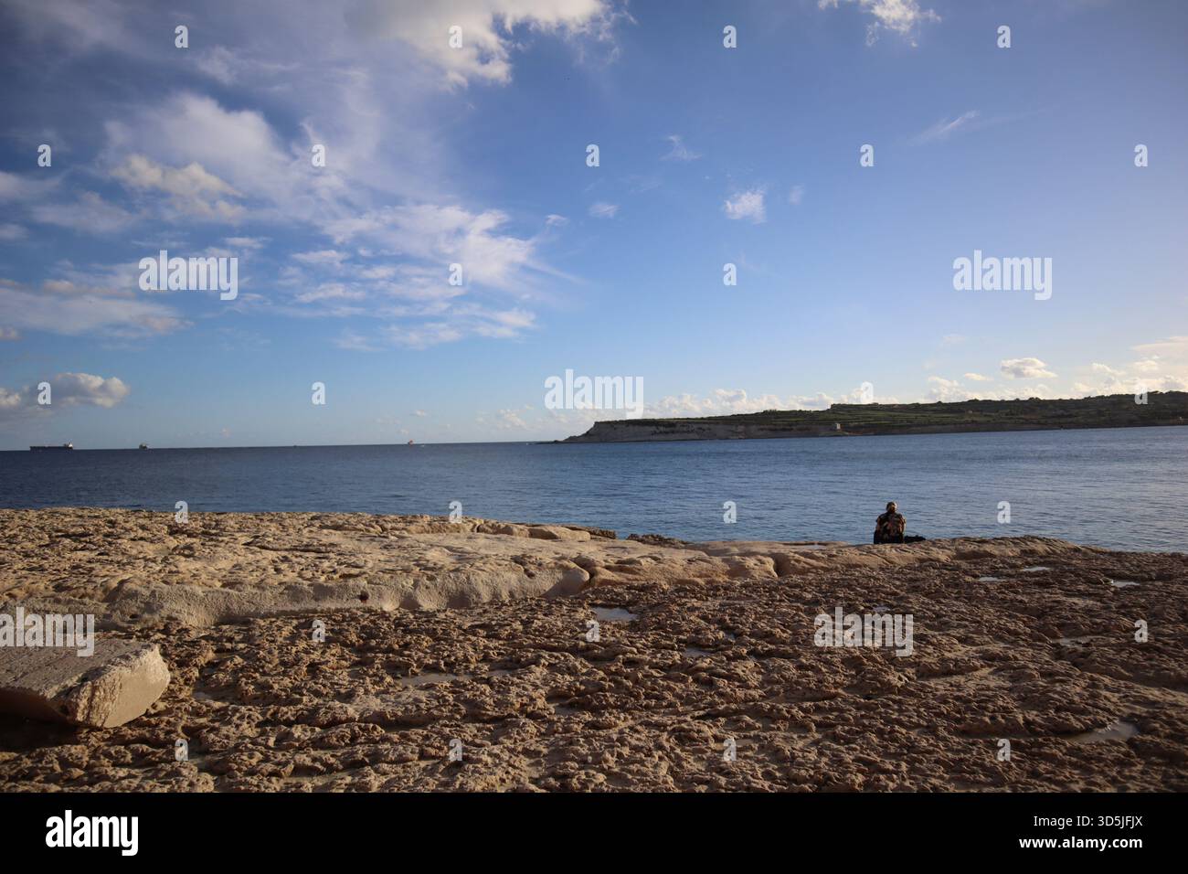 November 16, 2025. Malta Marsaskala Bay in November summer in winter ...