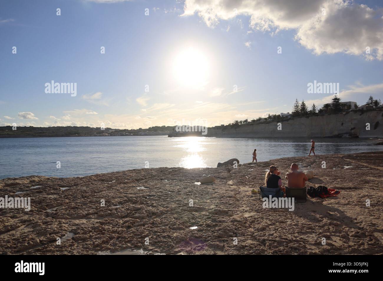 November 16, 2025. Malta Marsaskala Bay in November summer in winter ...