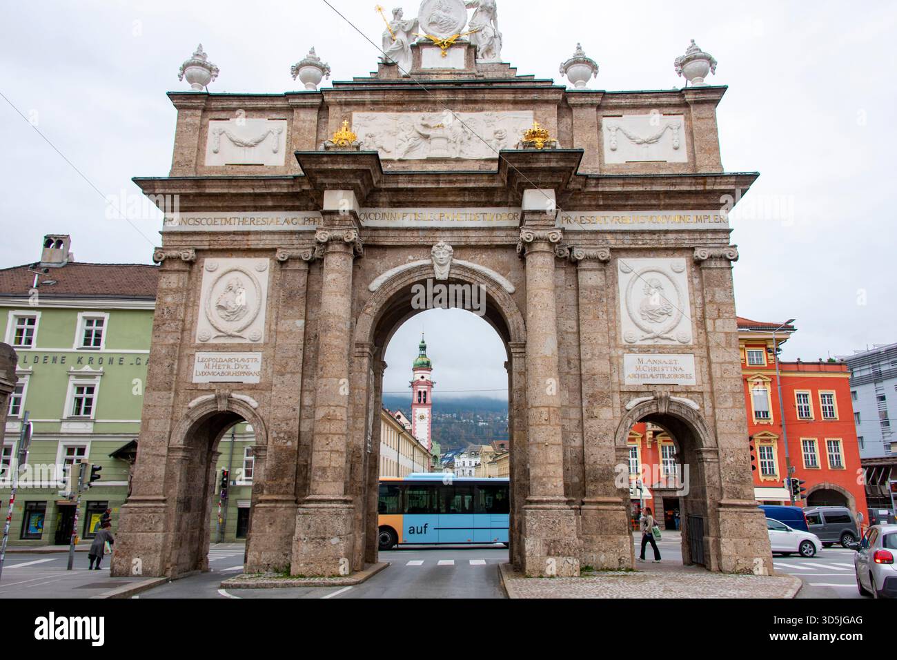 Innsbruck, Austria - October 23, 2024: Triumphal Arch built in 1765 ...