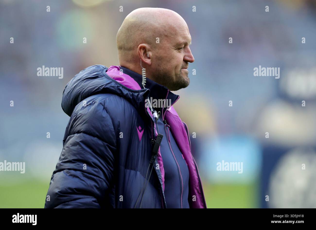 Scotland head coach Gregor Townsend during the warm up before the ...