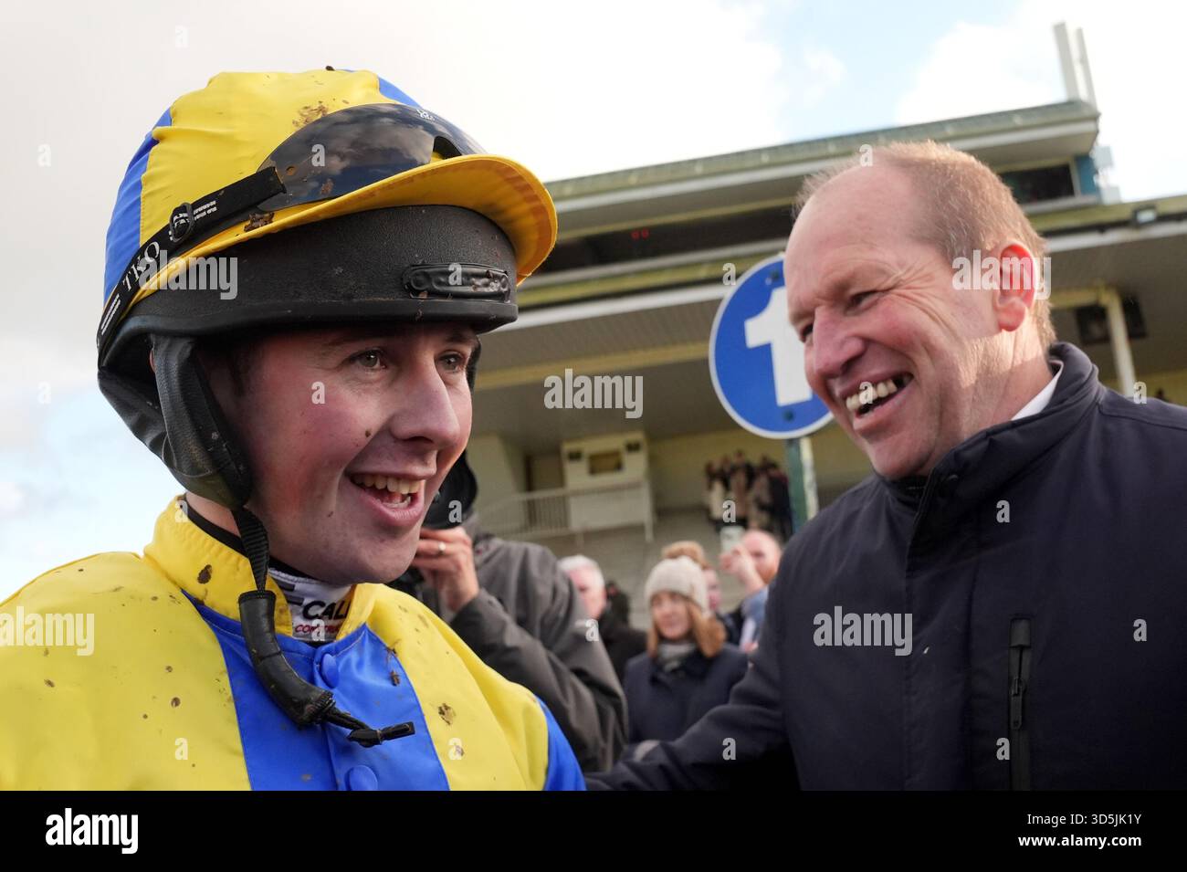 John Shinnick and trainer Terence O'Brien after winning the Bar One Racing Troytown Handicap ...