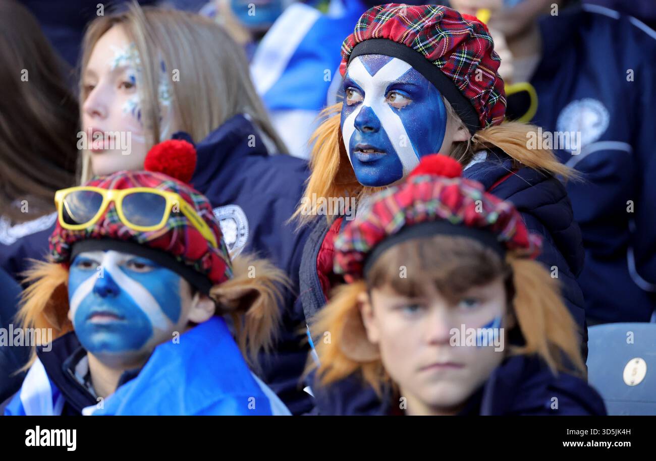 Scotland fans in the stands before the Quilter Nations Series match at ...