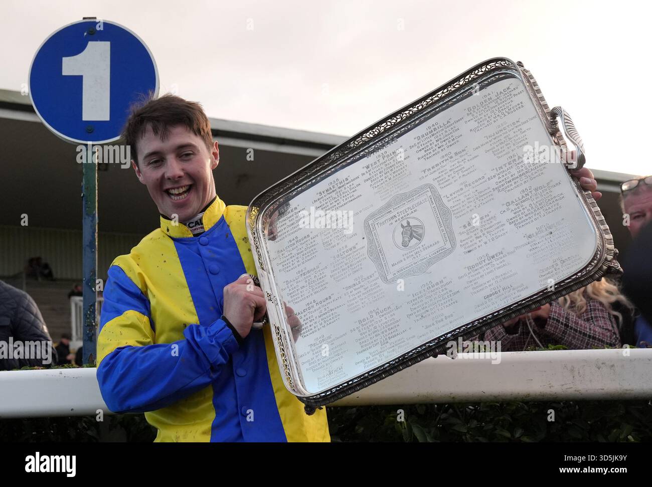 John Shinnick with the trophy after winning the Bar One Racing Troytown ...