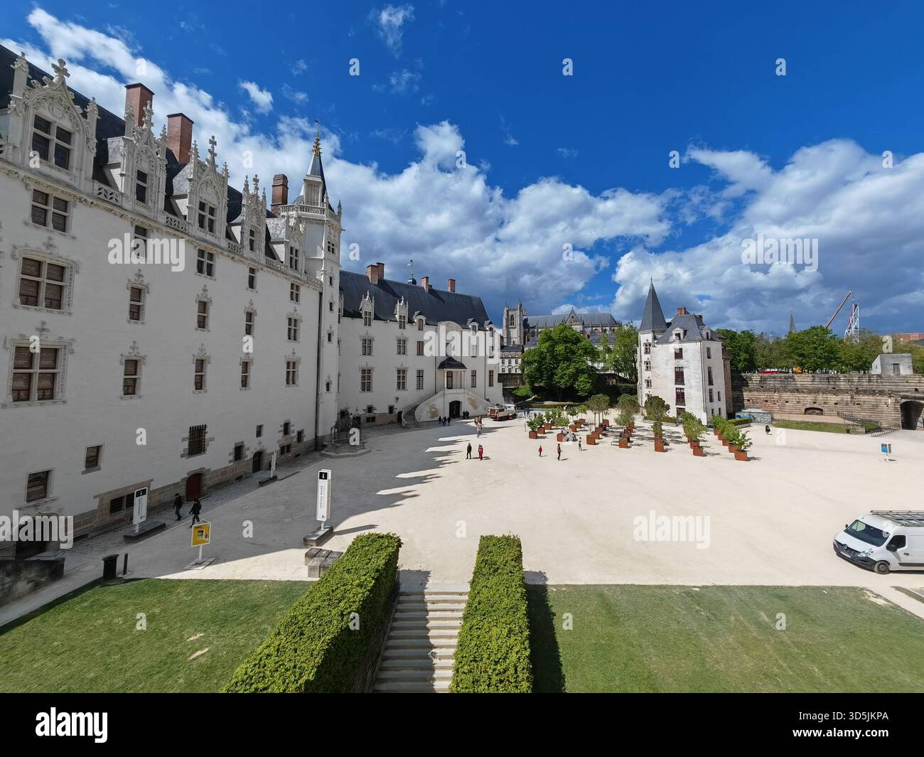 Medieval castle courtyard with historic architecture Stock Photo - Alamy