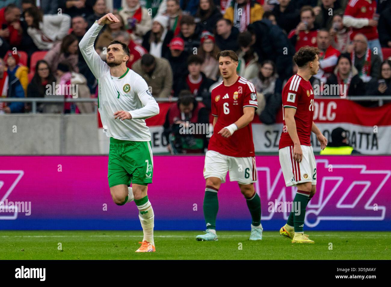 Troy Parrott of Ireland celebrates scoring a goal during the FIFA World ...