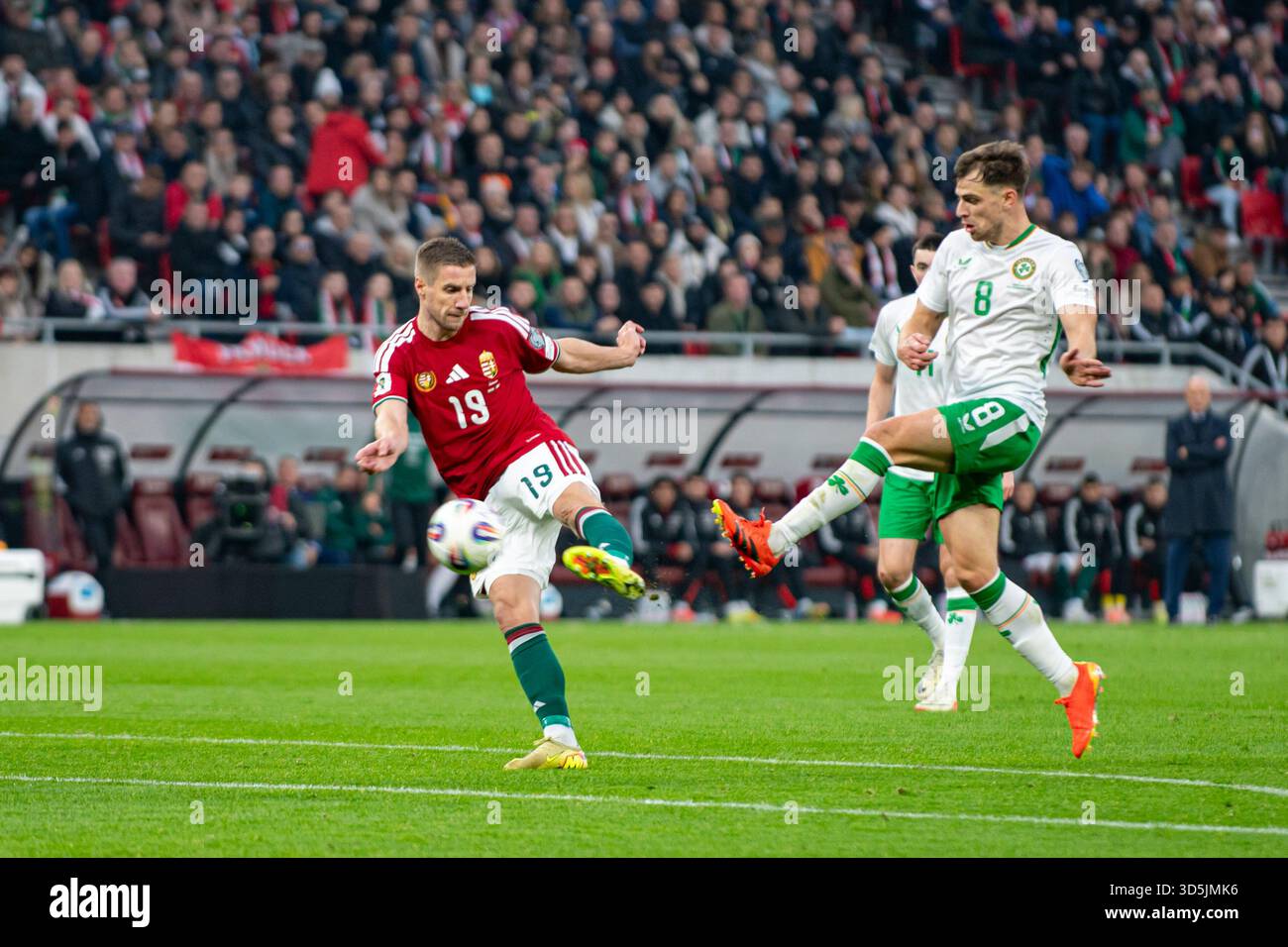 Barnabás Varga of Hungary scores a goal during the FIFA World Cup 2026 ...