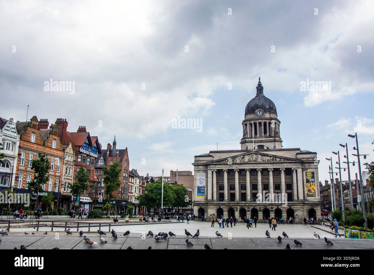 Nottingham Council House of City Council and Old Market Square , time ...