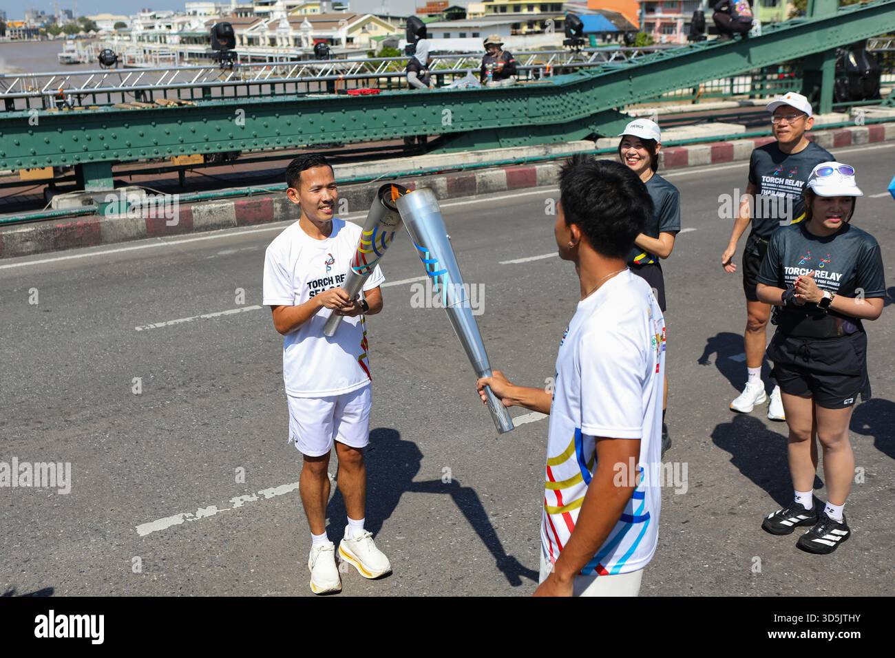 Nattawut Innum (L) and Puripol Boonson (R) Thai national runner, of the ...