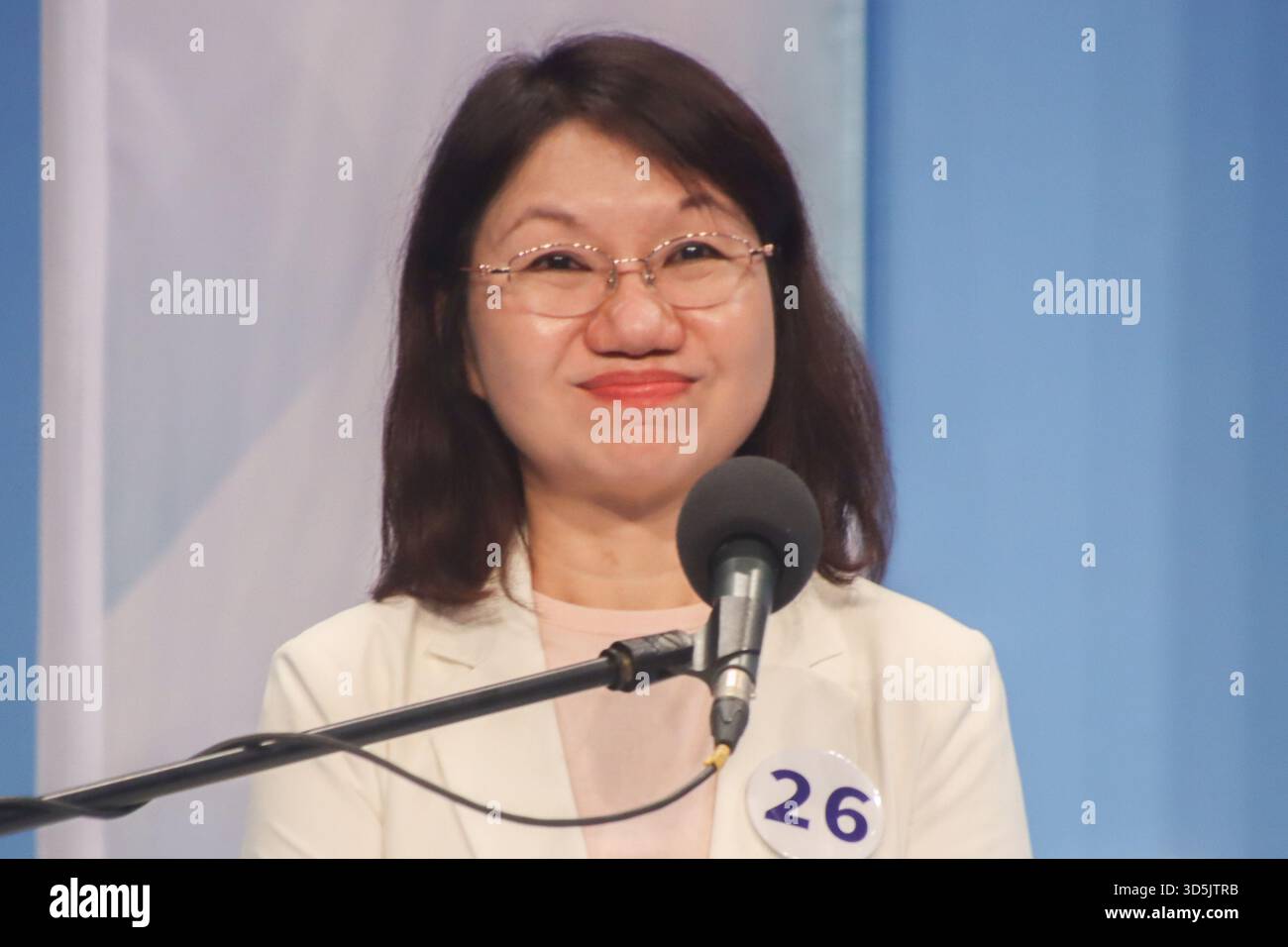 Tsang Chi-man, candidate of Election Committee constituency speaking at ...