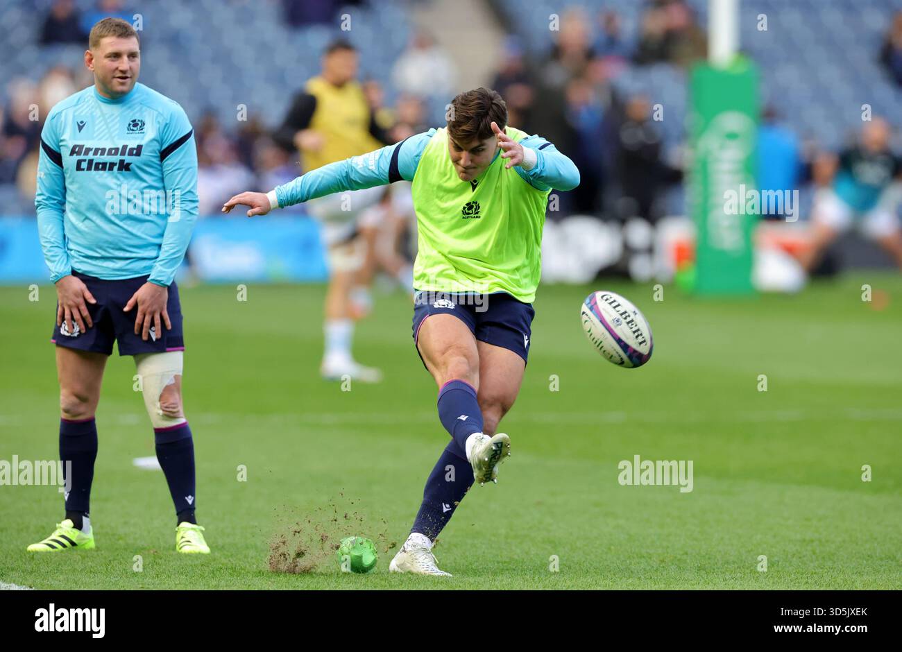Scotland's Tom Jordan during the warm up before the Quilter Nations ...