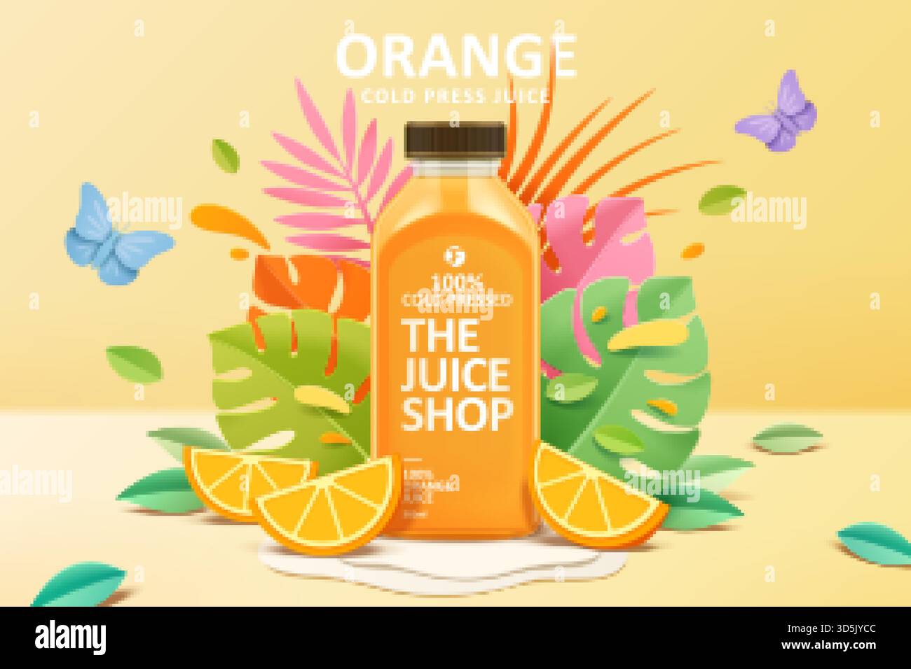 Juice ad in 3d Stock Vector Images - Alamy