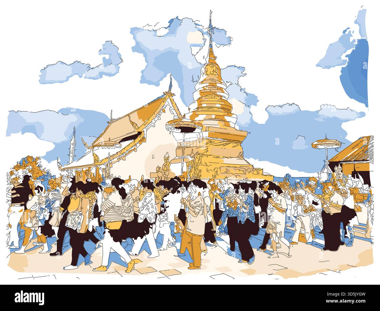 Monastic walk Stock Vector Images - Alamy