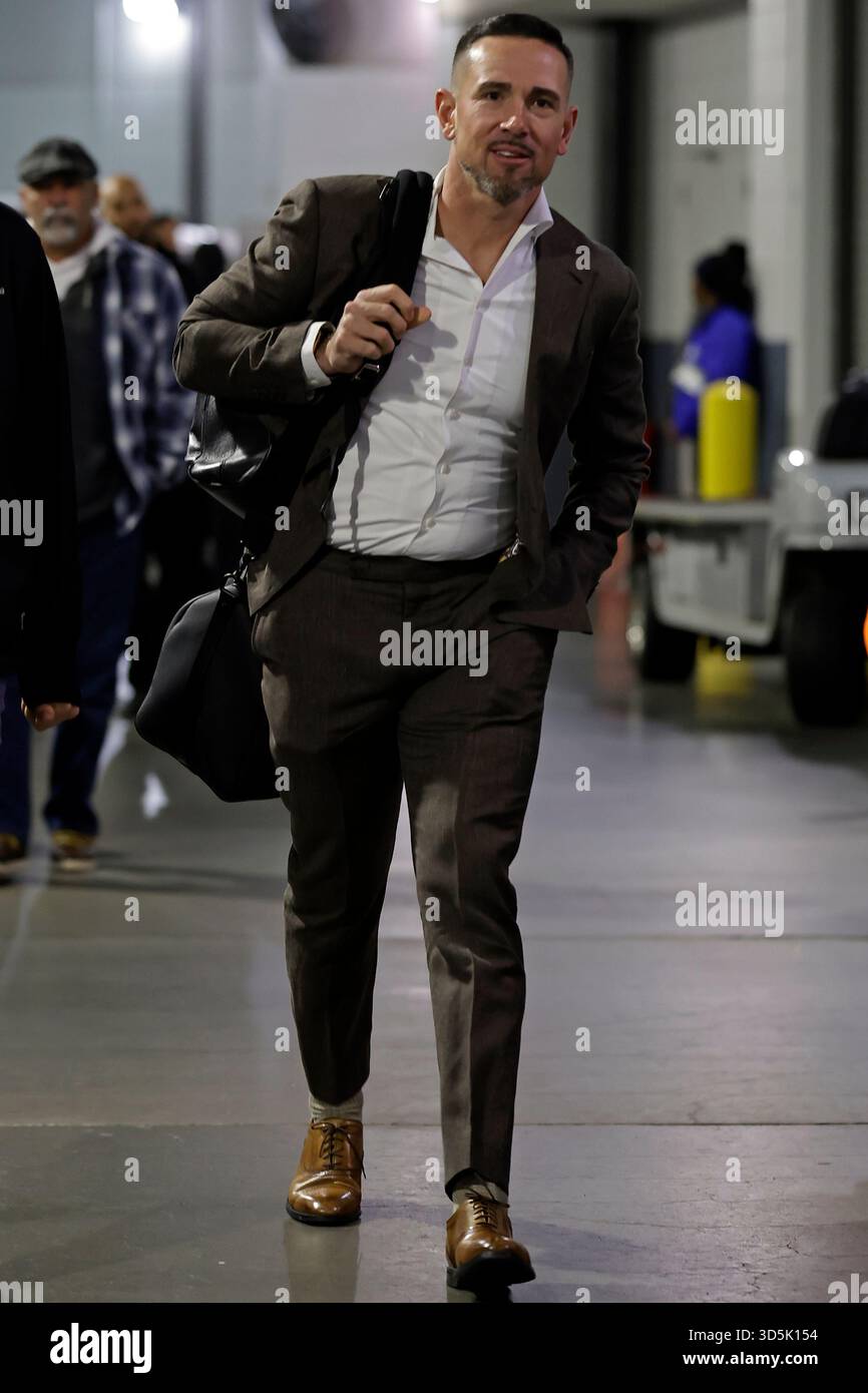 Green Bay Packers head coach Matt LaFleur arrives before an NFL ...