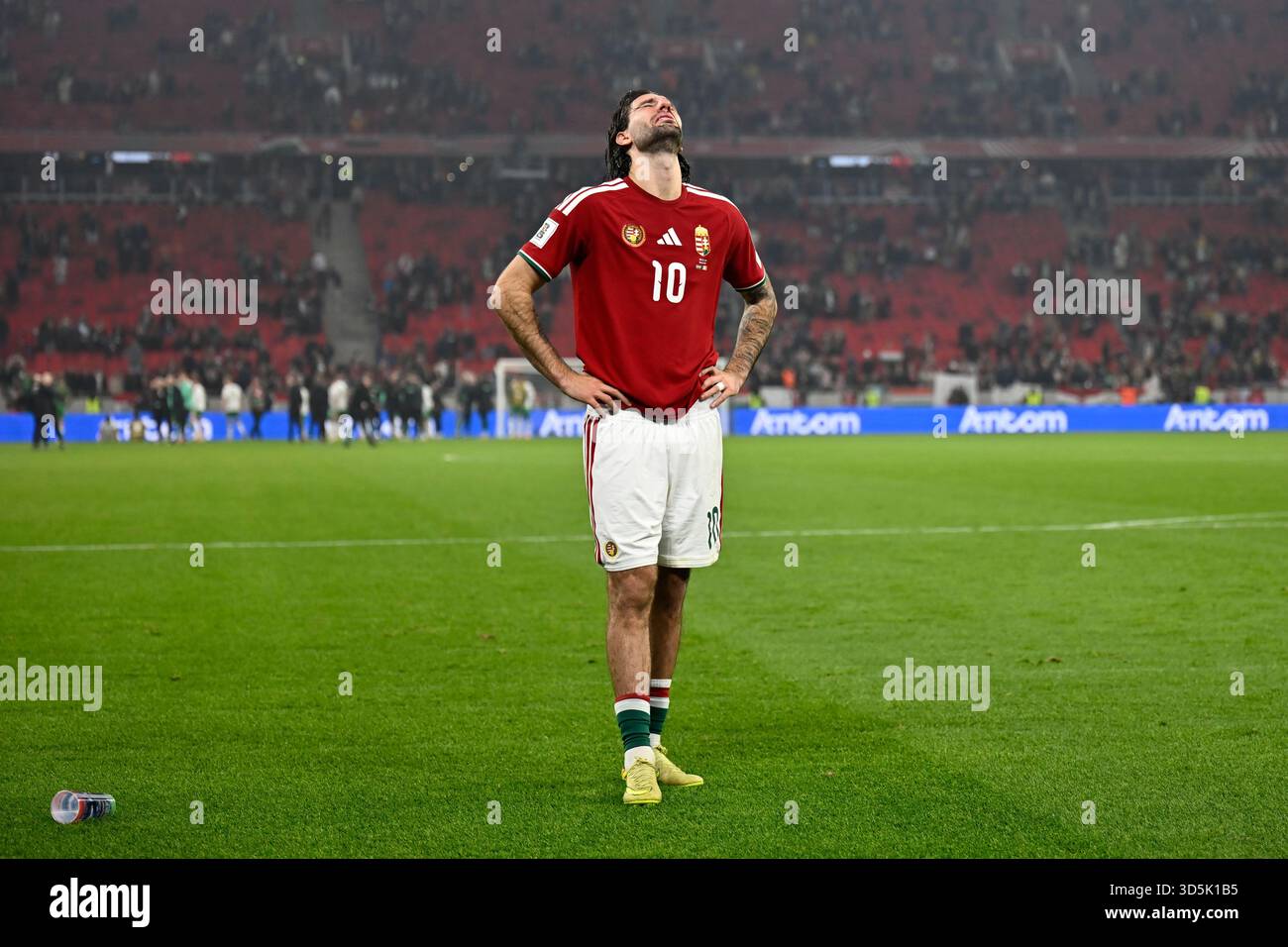 Hungary's Dominik Szoboszlai is dejected at the end of the World Cup 2026 group F qualifying ...