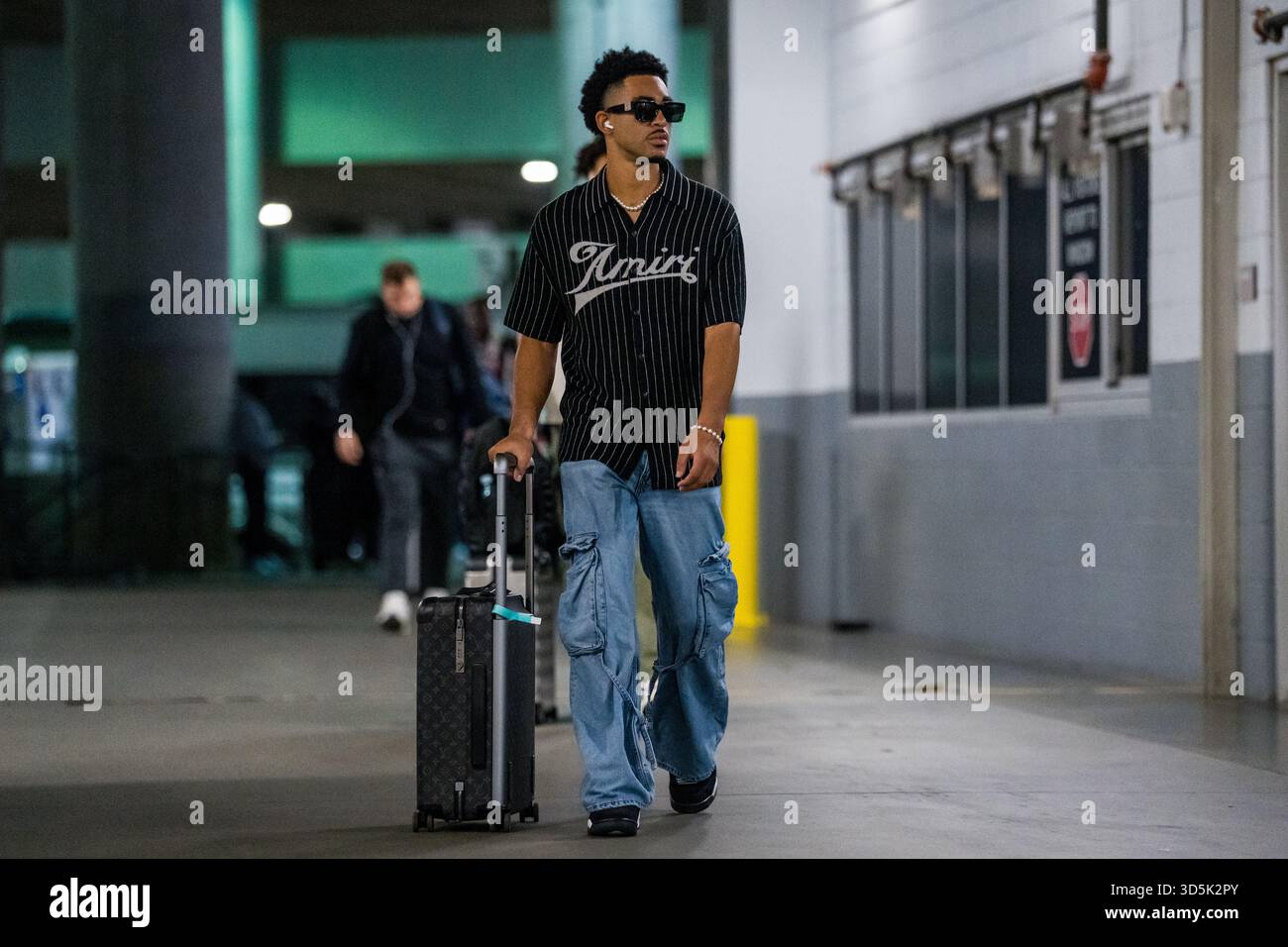 Carolina Panthers quarterback Bryce Young (9) arrives before an NFL ...