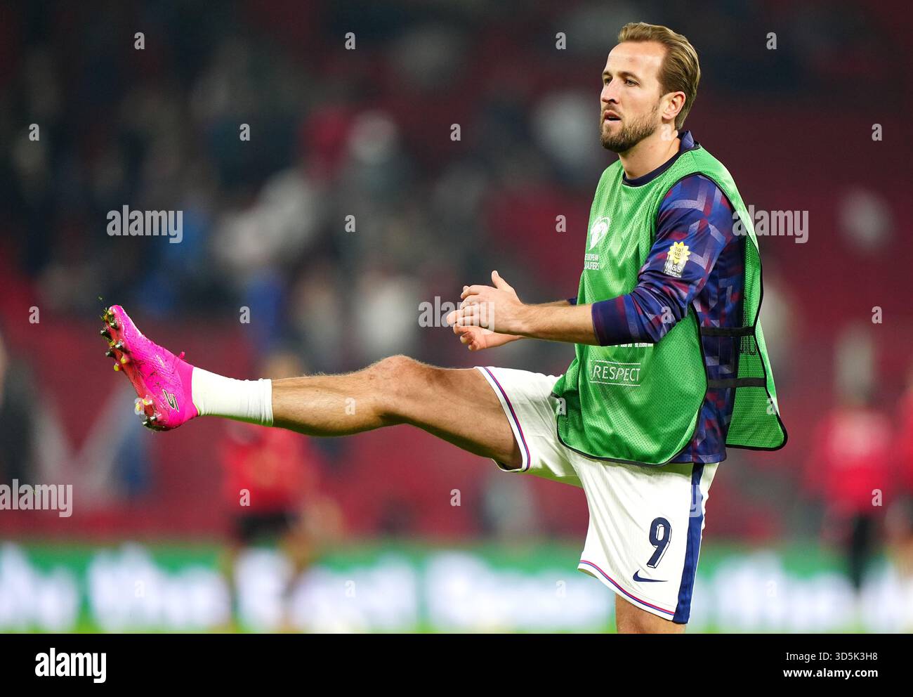 England's Harry Kane warming up prior to kick-off before the FIFA World ...