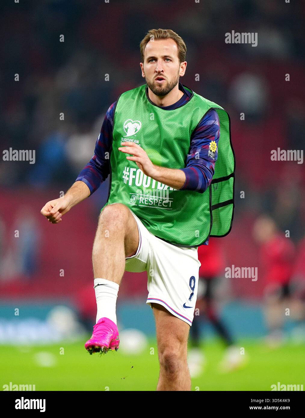 England's Harry Kane warming up prior to kick-off before the FIFA World ...