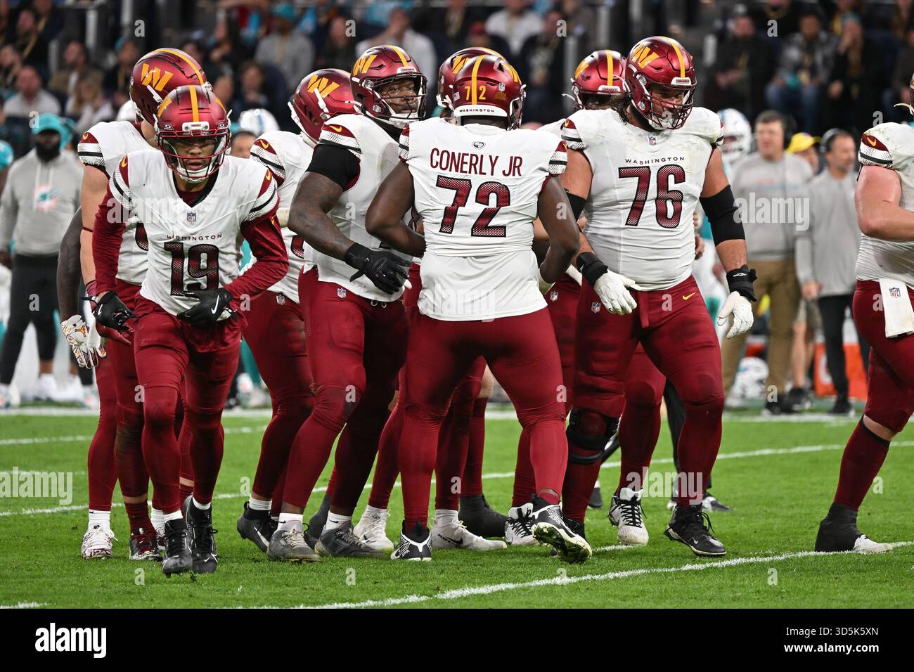 the Offense Sam Cosmi (76) player of Washington Commanders during the ...