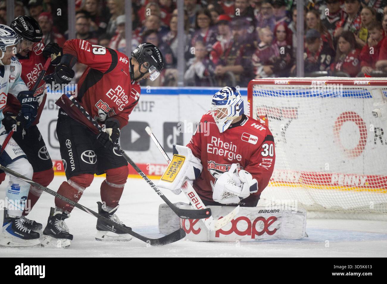 Janne Juvonen (Cologne Sharks, goalkeeper, #30); PENNY DEL 1; Cologne ...