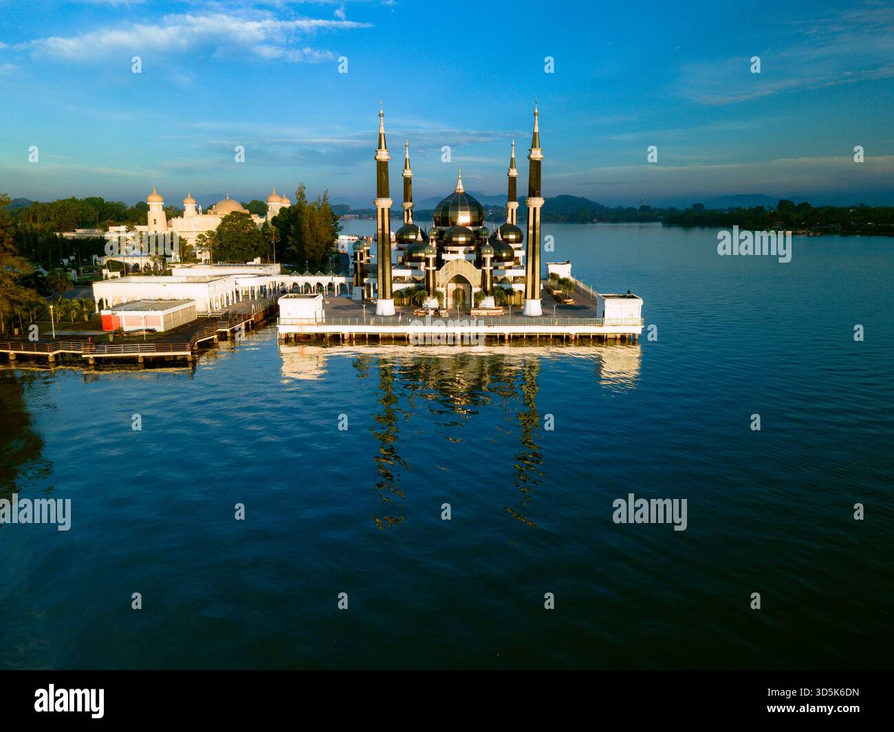 Aerial view crystal mosque sunrise hi-res stock photography and images ...