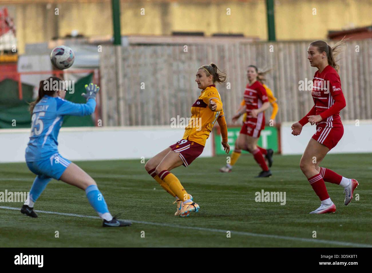 Hamilton, Scotland. 16 November 2025. GOAL! 0-1 Carla Boyce of ...