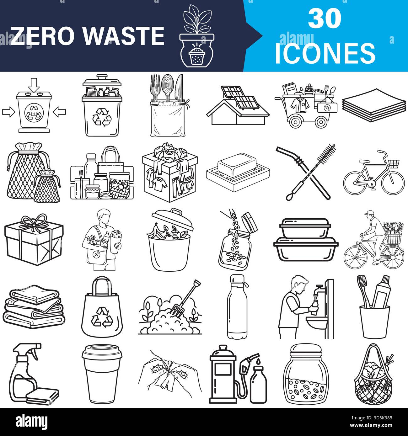 Set eco friendly zero Stock Vector Images - Alamy