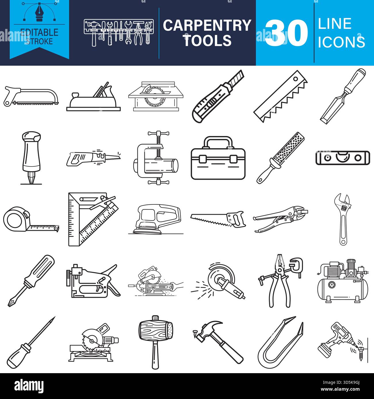 Woodworking plane icon hand Stock Vector Images - Alamy