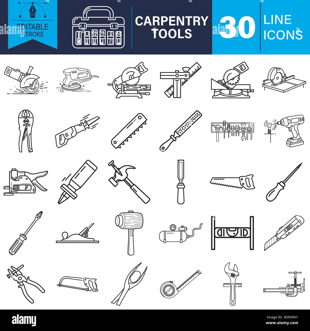 Trade industry line icons Stock Vector Images - Alamy