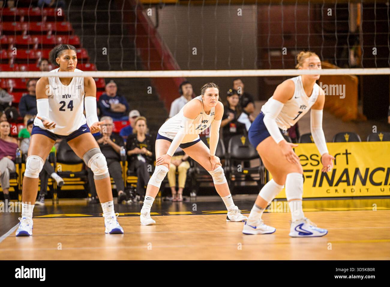 BYU Cougars outside hitter Claire Little Chambers (12) stands ready in ...