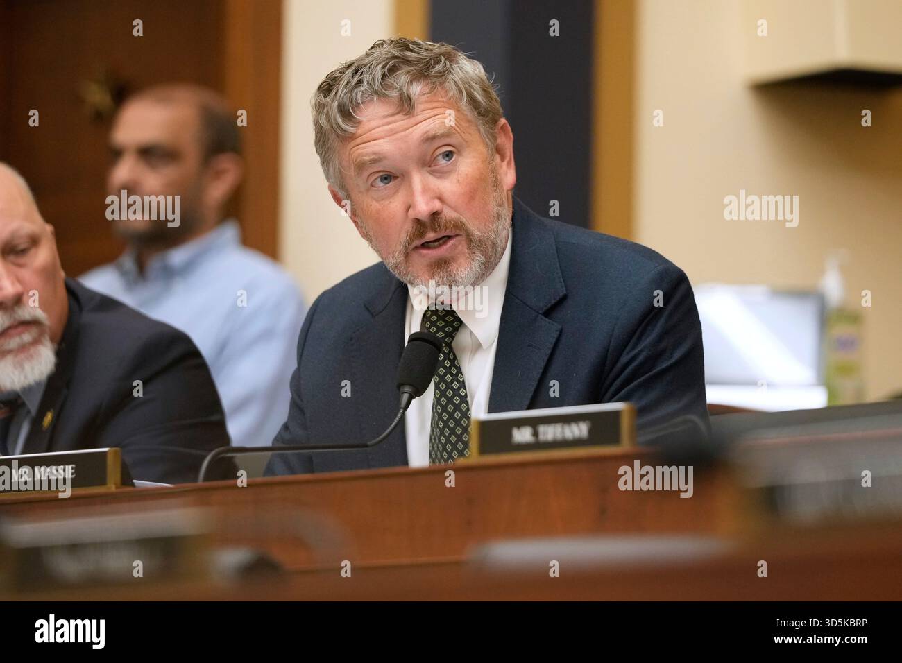 FILE - Rep. Thomas Massie, R-Ky., speaks as FBI Director Kash Patel ...